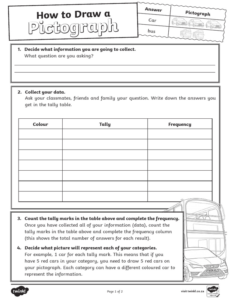 Za M 1660482625 How To Draw A Pictograph Project Activity Sheet | PDF
