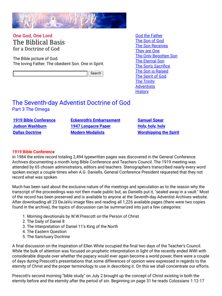 Biblical Doctrine of One God | PDF | God The Father | Logos (Christianity)