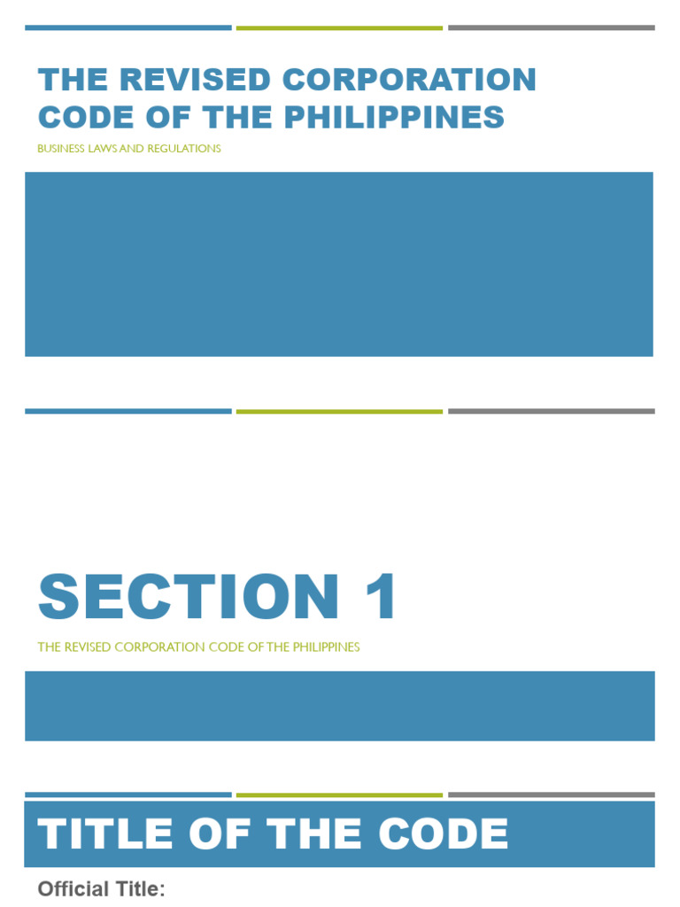 Revised Corporation Code Overview | PDF | Treasury Stock | Corporations