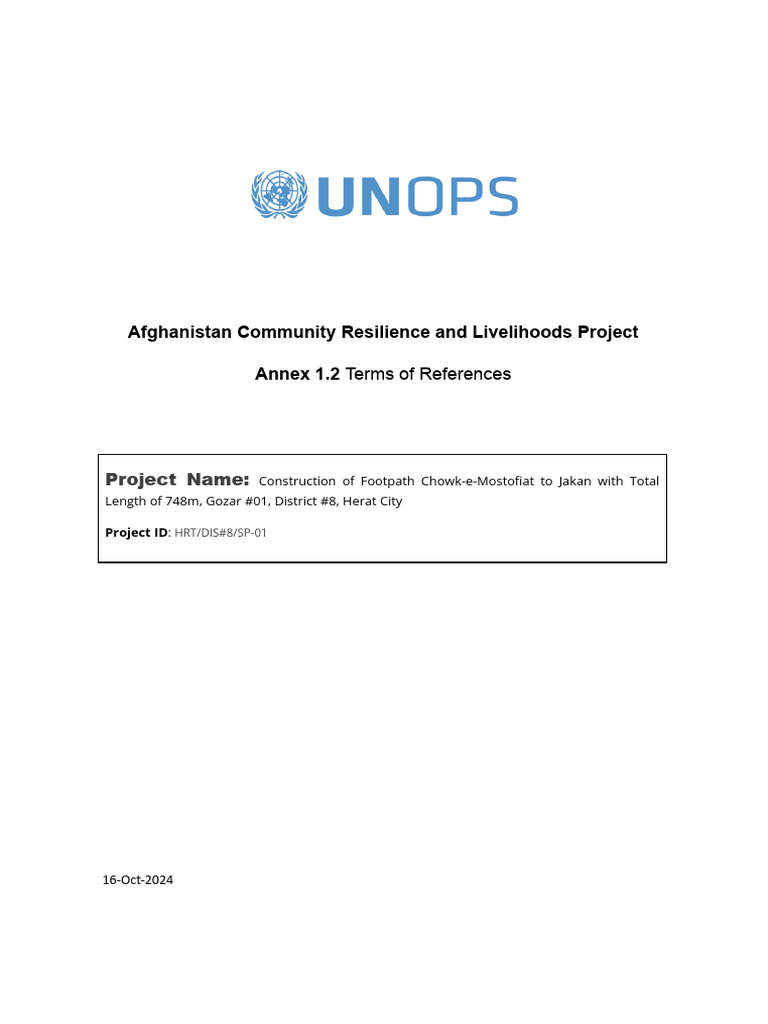 Lot-2 Section IV Annex 1.2 TOR | PDF | Employment | Labour Economics