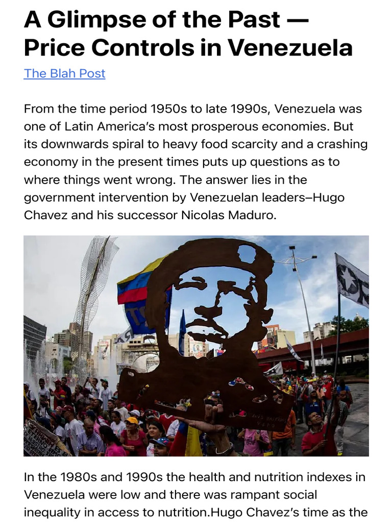 Price Controls and Food Shortages in Venezuela | PDF | Venezuela | Hugo ...
