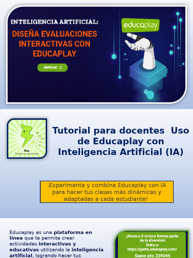 Educaplay y IA: Tutorial para Docentes | PDF | Inteligencia artificial ...