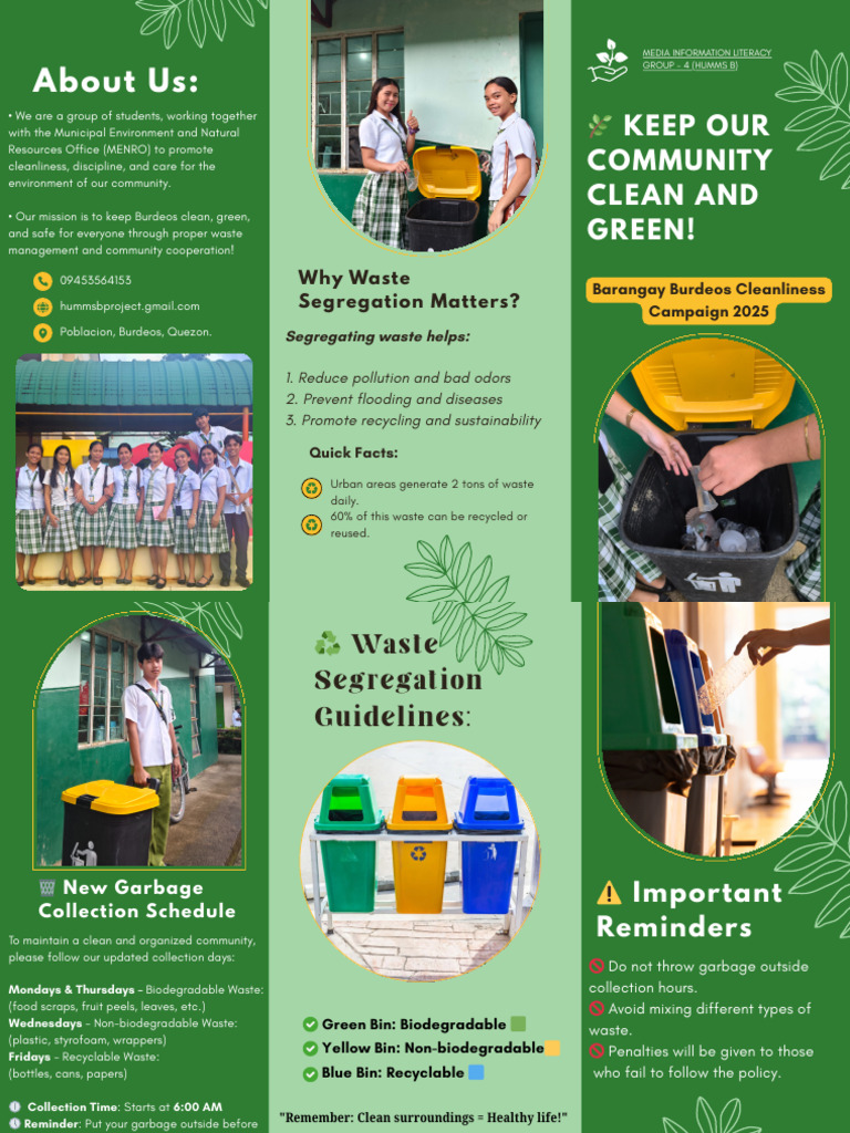Waste Segregation Guide for Burdeos | PDF | Waste | Recycling