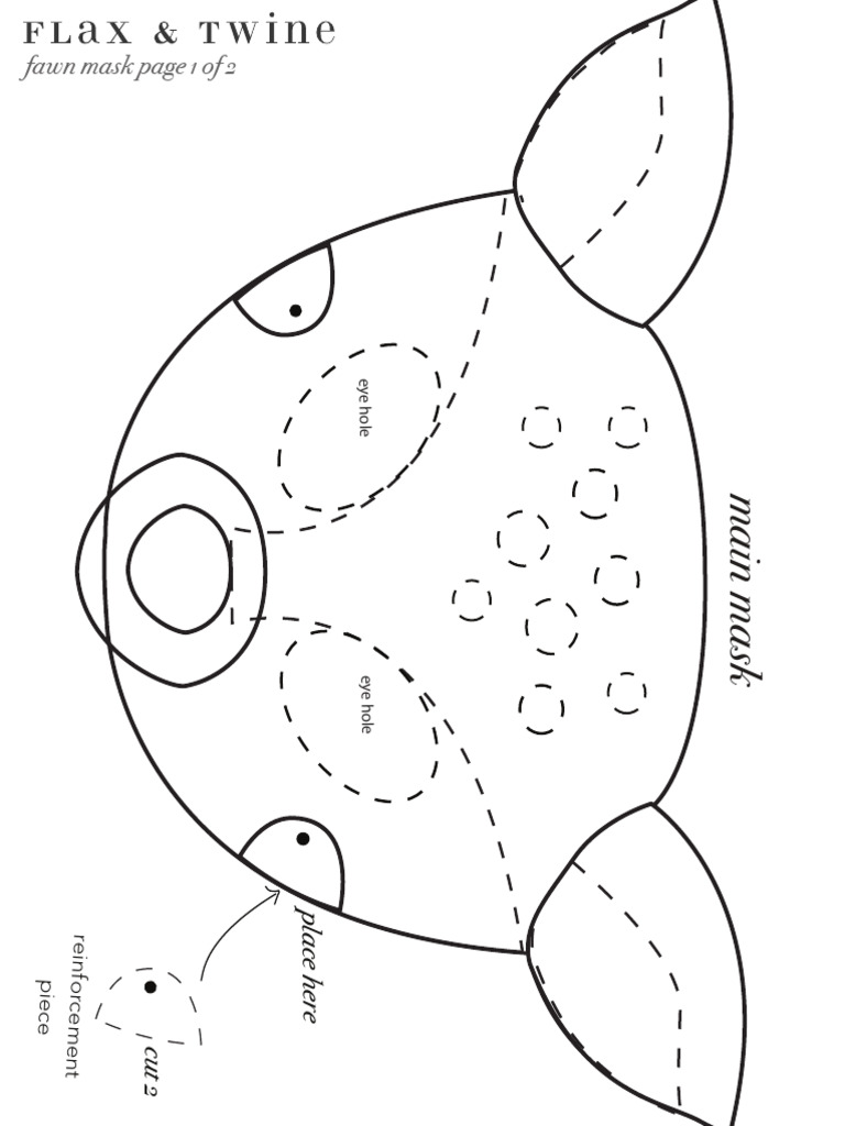 DIY Fawn Mask Pattern Instructions | PDF