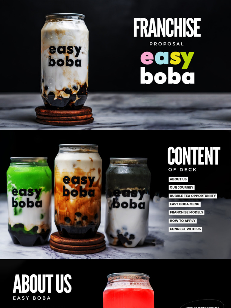 Easy Boba Franchise Overview | PDF | Franchising | Hot Drinks