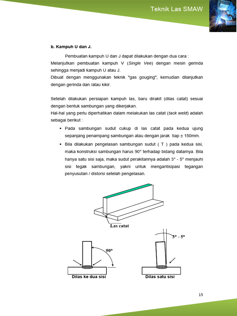 Teknik Las SMAW: Kampuh U dan J | PDF