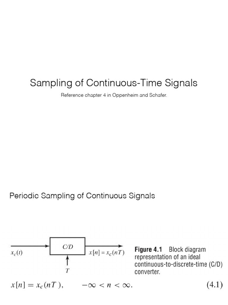 Continuous-Time Signal Sampling Methods | PDF | Sampling (Signal ...