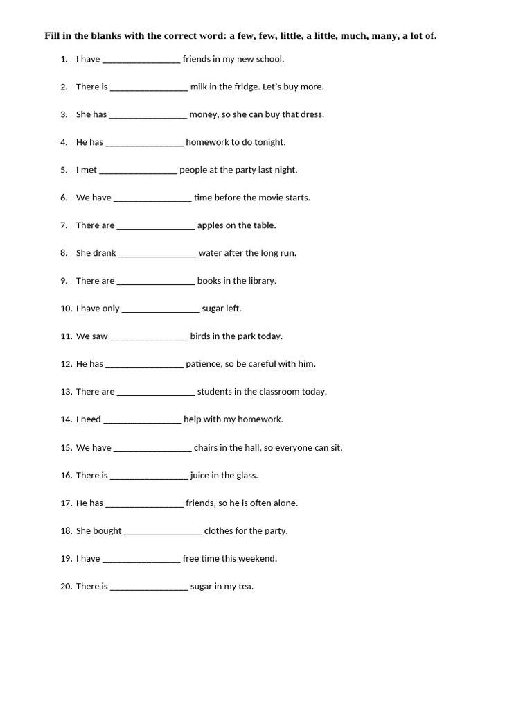Fill in The Blanks With The Correct Word | PDF