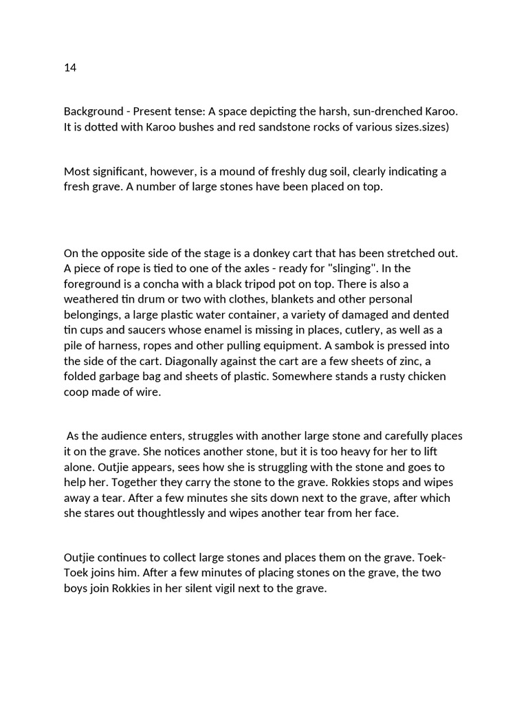 Drama of Loss in the Karoo | PDF