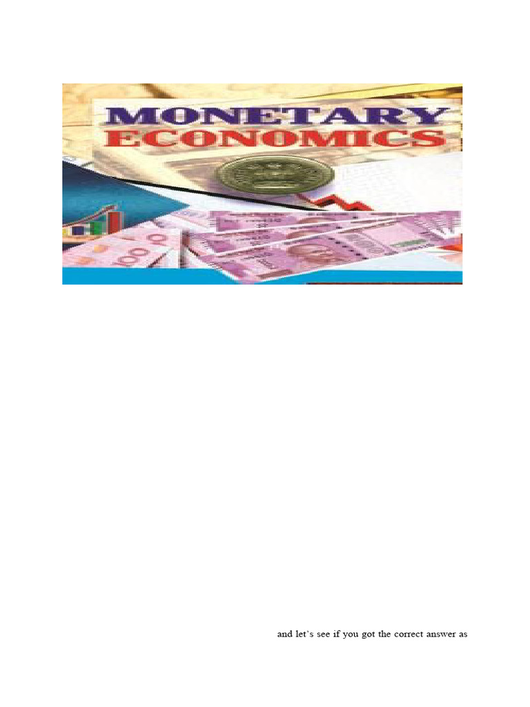 Introduction to Monetary Economics | PDF | Monetary Policy | Money