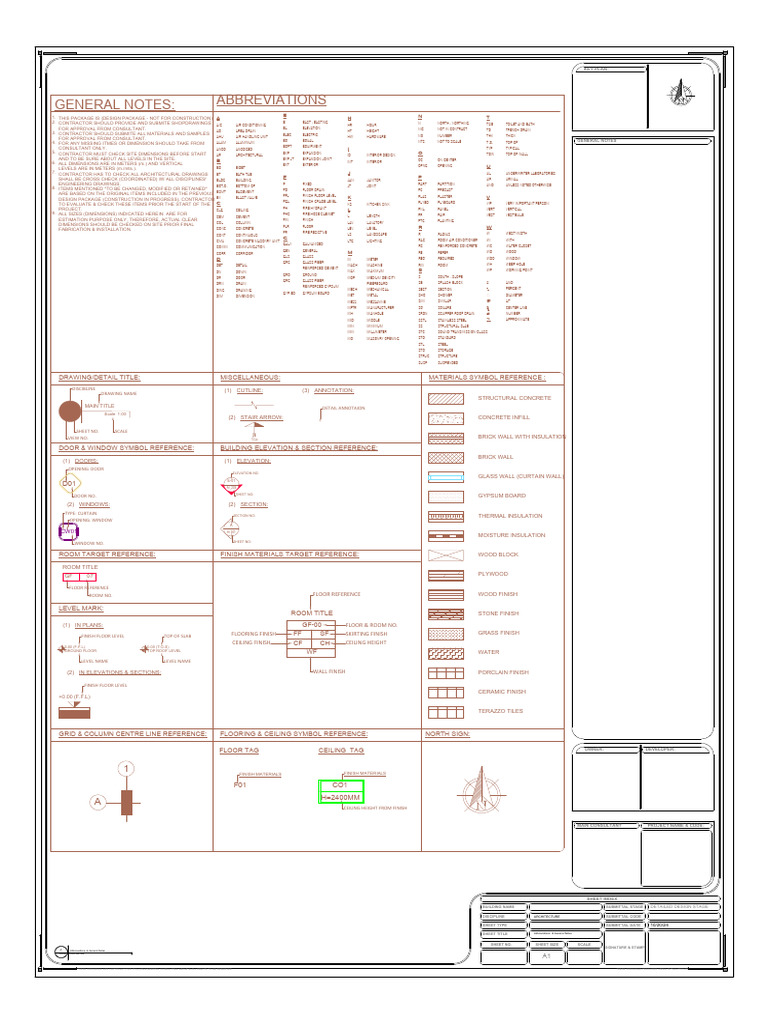 General Notes: Abbreviations: Floor Reference | PDF | Wall | Structural ...