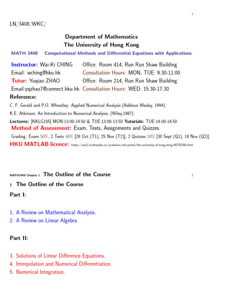 Computational Methods in Mathematics | PDF | Numerical Analysis | Equations
