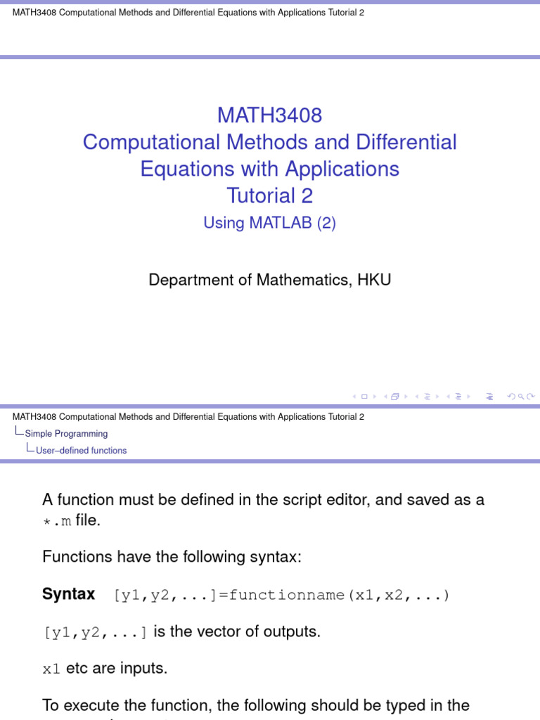Tutorial02 MATLAB (2) 09sept | PDF | Matrix (Mathematics) | Eigenvalues ...