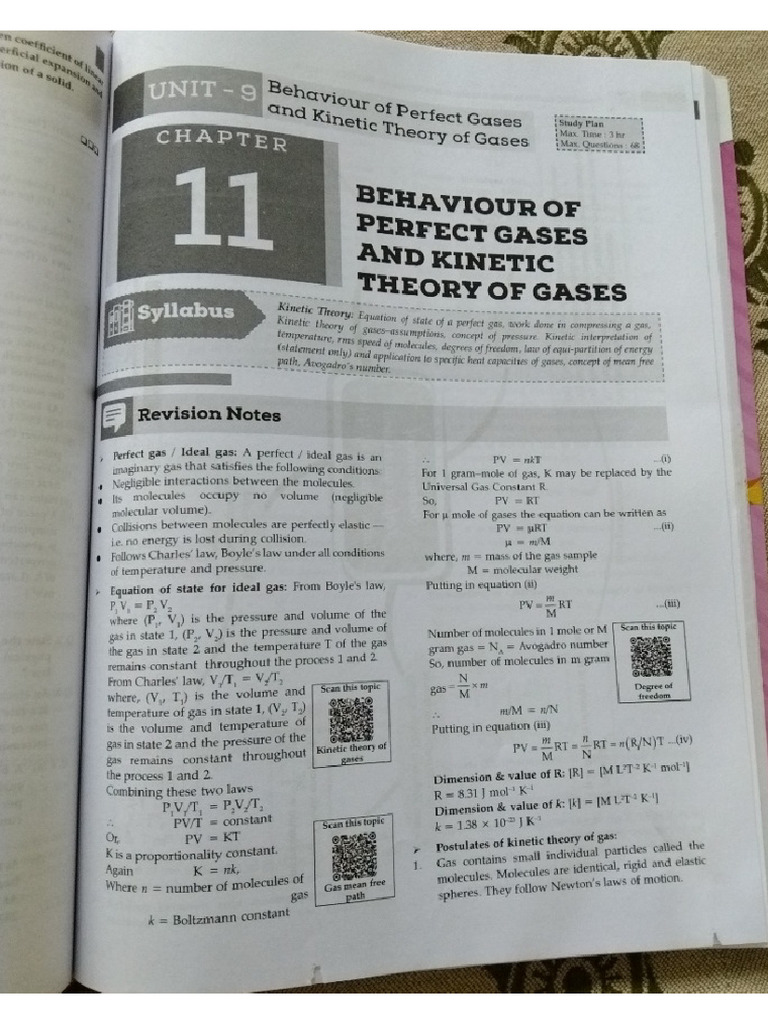 Behaviour of Perfect Gas and Kinetic Theory of Gases | PDF