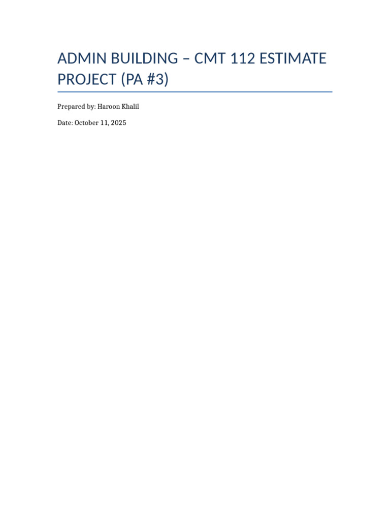 Admin Building Pa3 Estimate Project | PDF | Duct (Flow) | Mechanical ...