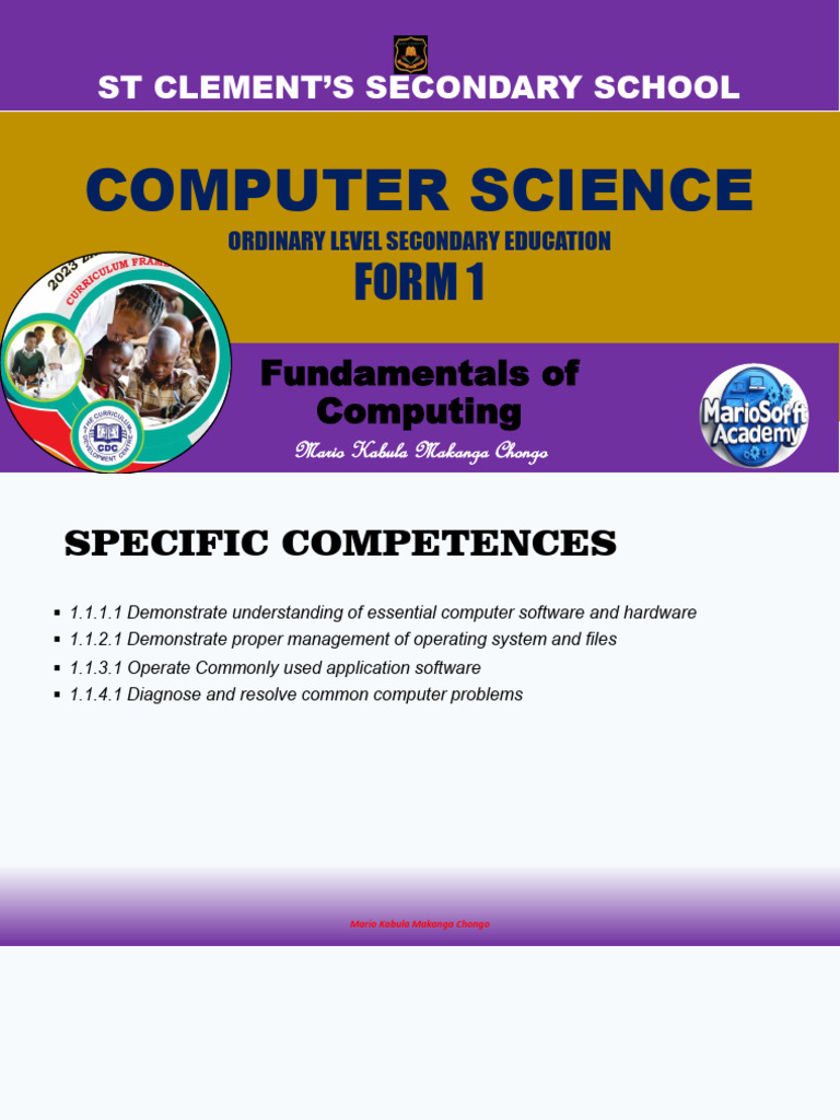 1.1 Cs Fundamentals of Computing | PDF | Operating System | Computer ...