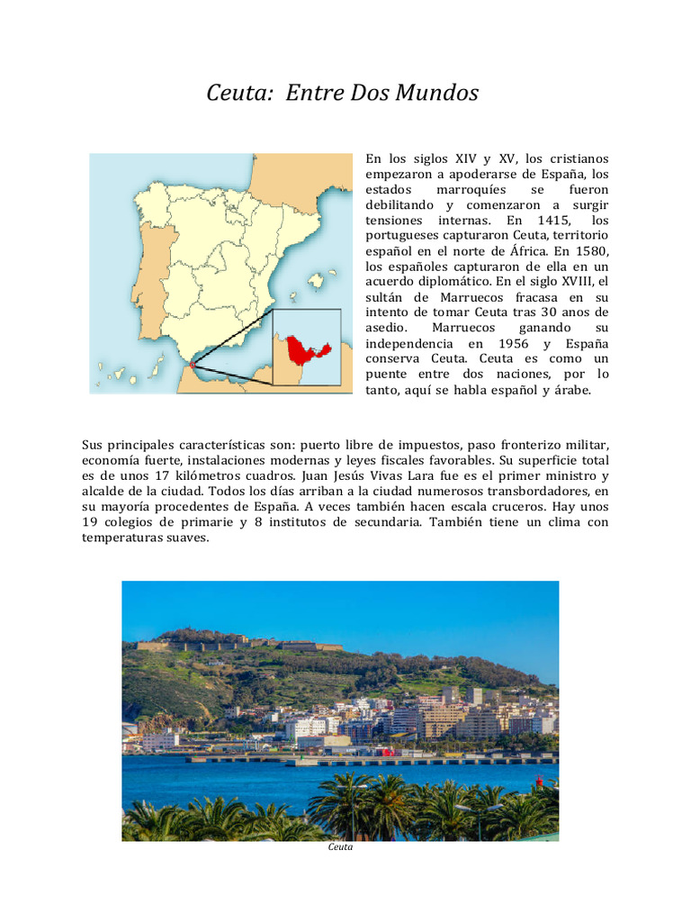 Ceuta: Historia, Cultura y Gastronomía | PDF | España | Marruecos