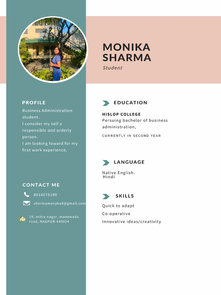 White Simple Student CV Resume | PDF