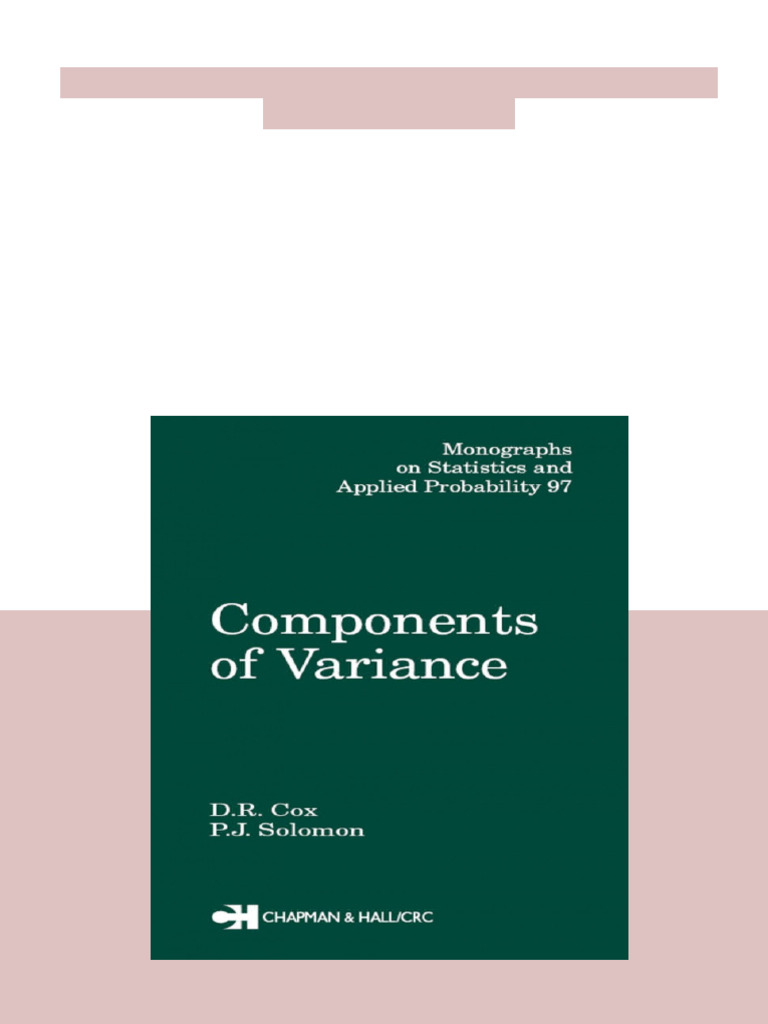 Components of Variance 1st Edition D.R. Cox (Author) Ready To Read ...