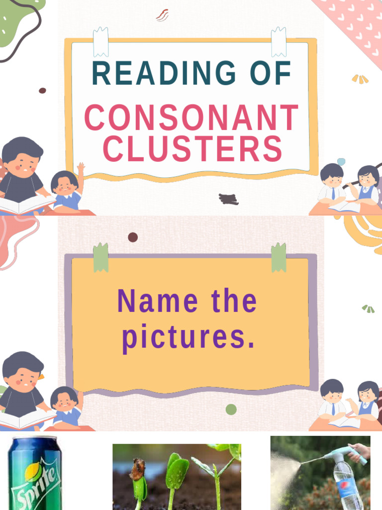 Consonant Clusters Reading Practice | PDF