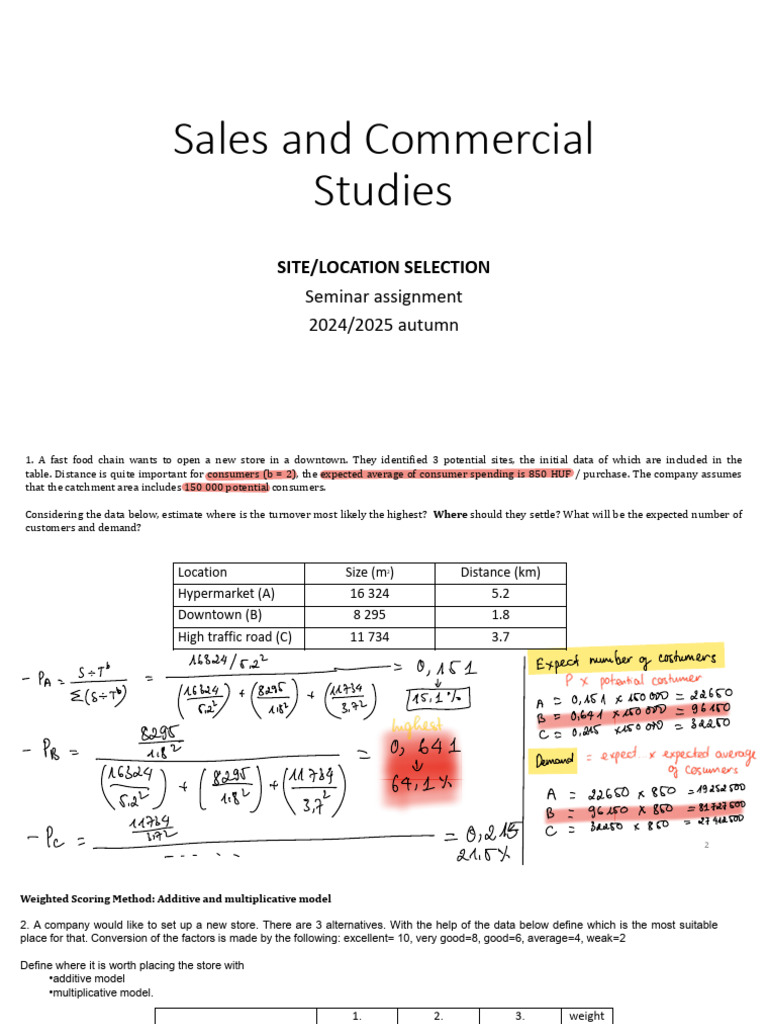 Site Selection Practice Homework | PDF | Warehouse