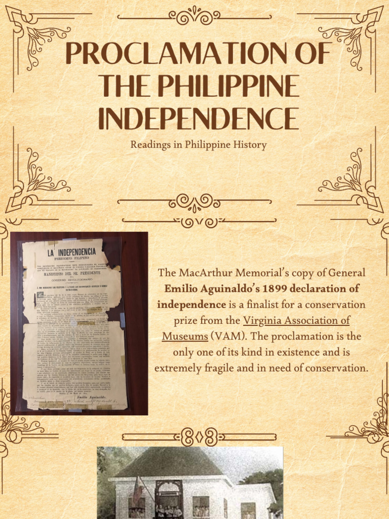 Philippine Independence Proclamation 1899 | PDF | Spanish East Indies ...