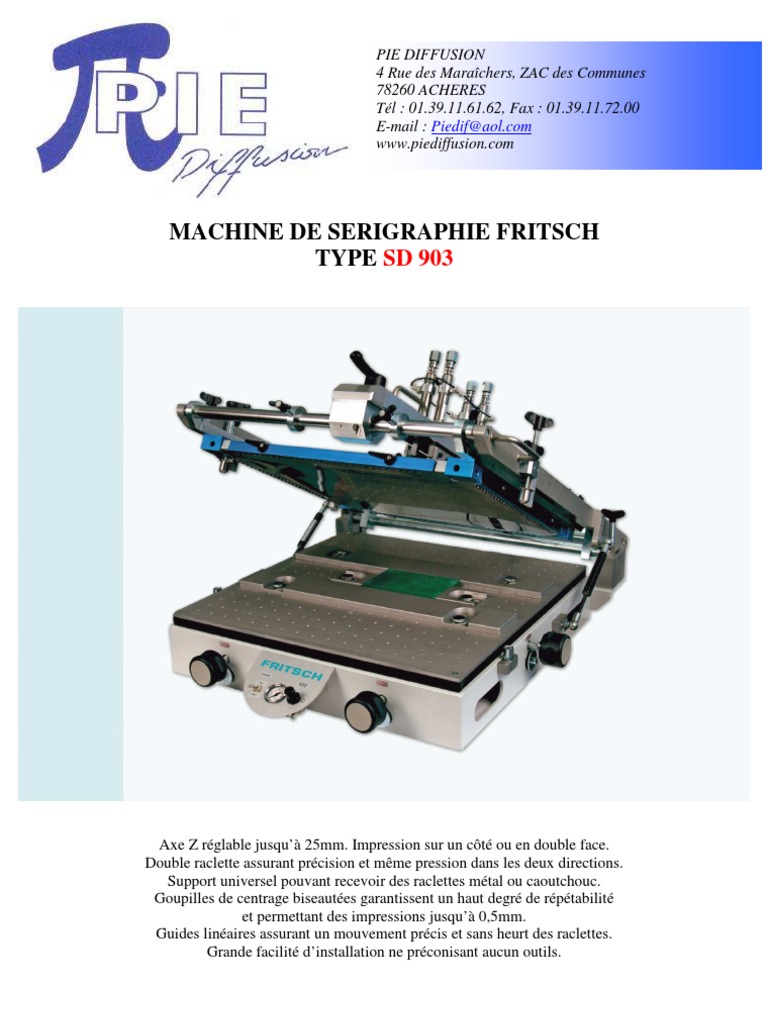 Machines de Sérigraphie Avancées | PDF | Informatique et technologies ...