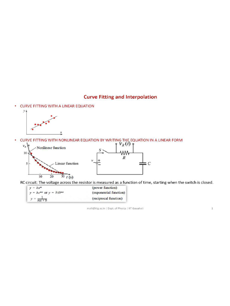 Curve Fitting - Interpolation | PDF