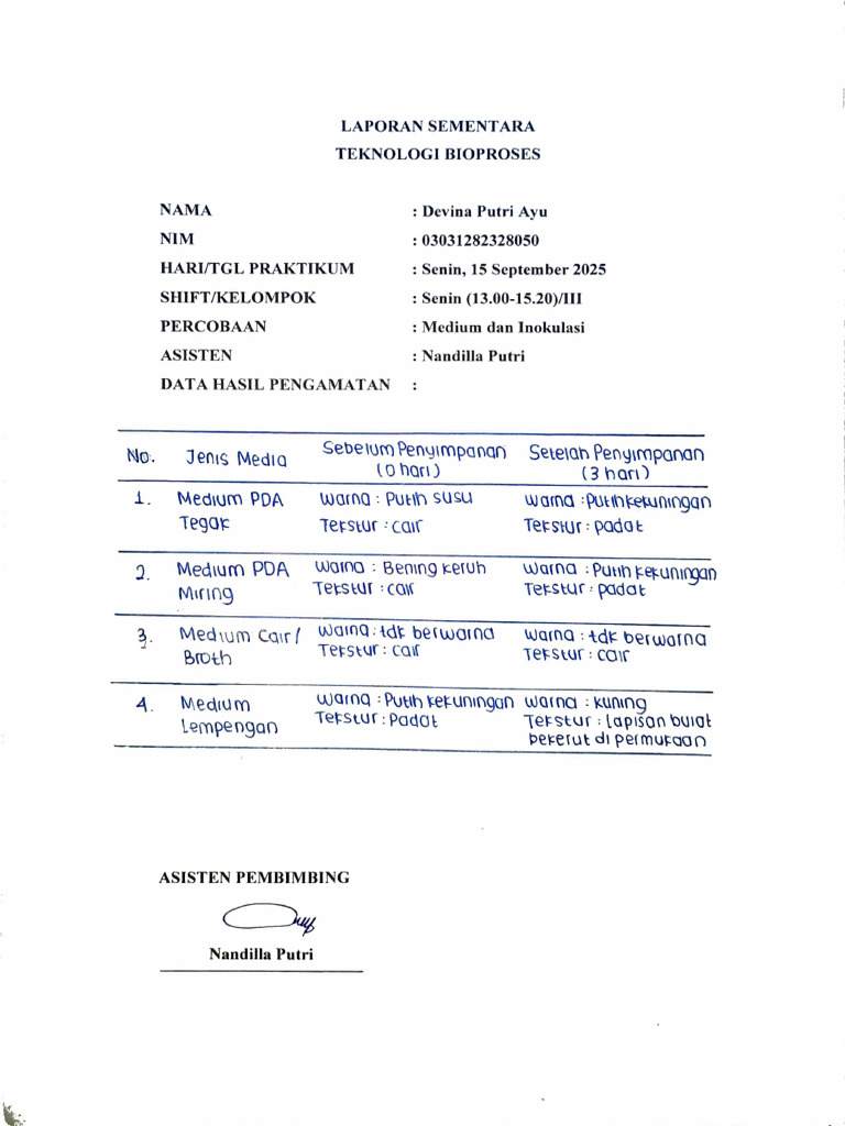 Lembar Biru MEDINKO - Devina Putri Ayu | PDF