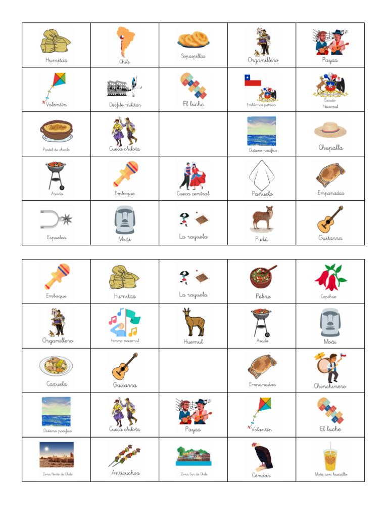 Bingo Fiestas Patrias Doble | PDF
