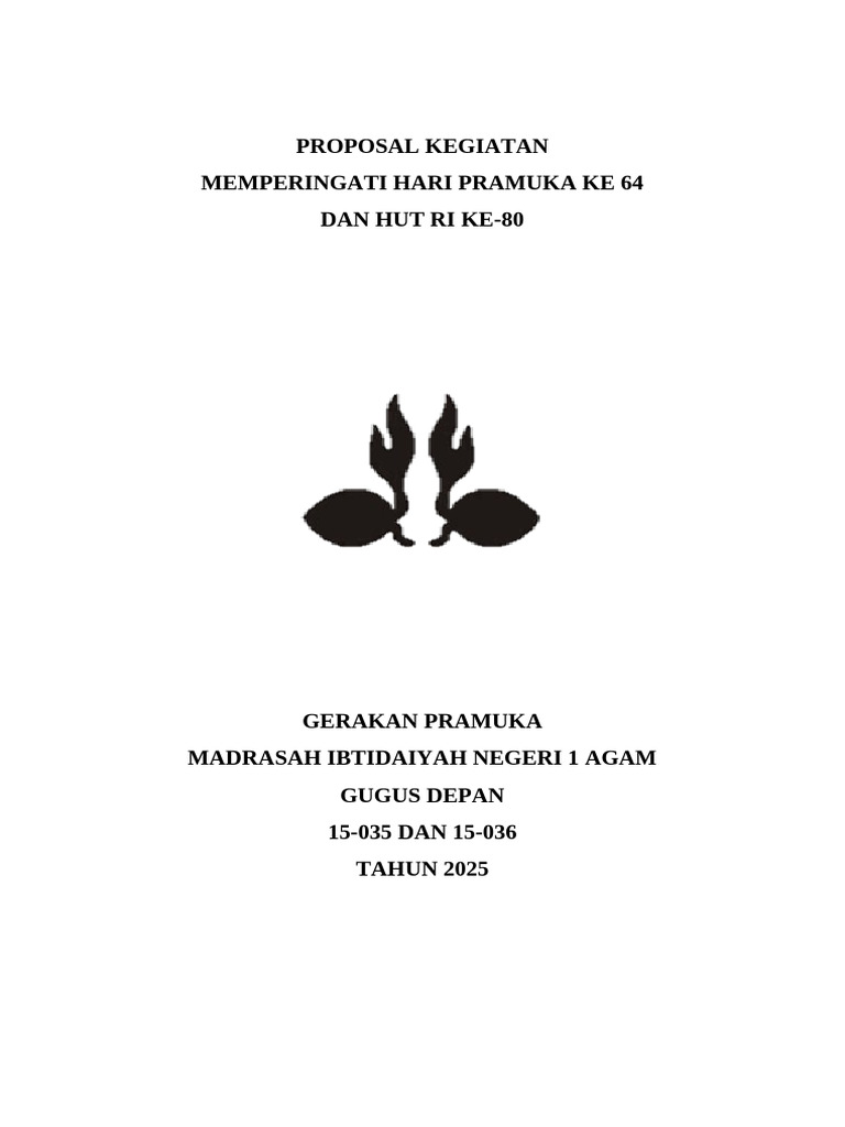 Proposal Perkemahan Pramuka MIN 1 Agam | PDF