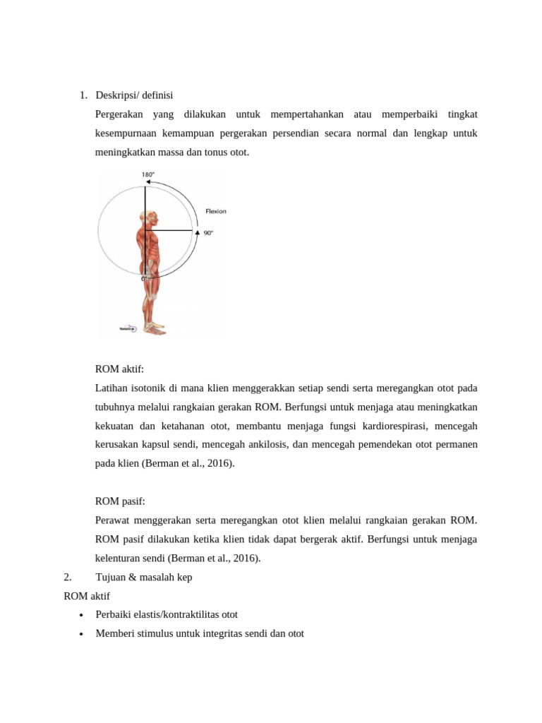 Latihan ROM Aktif dan Pasif untuk Lansia | PDF