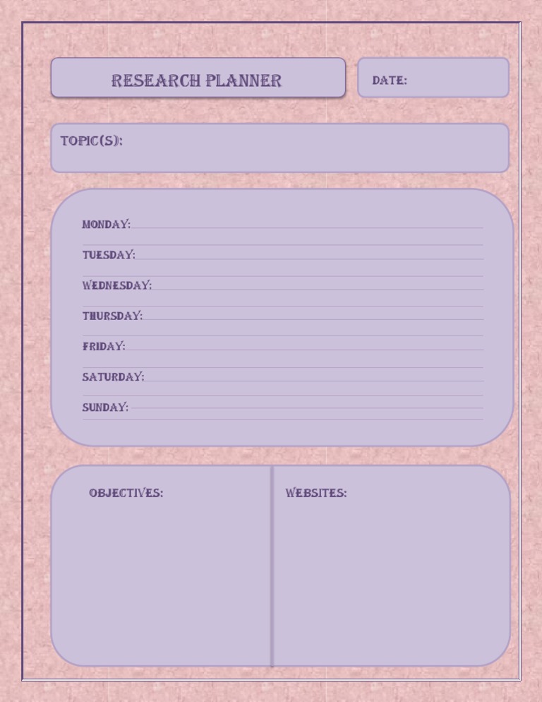 Research Planner | PDF | Art