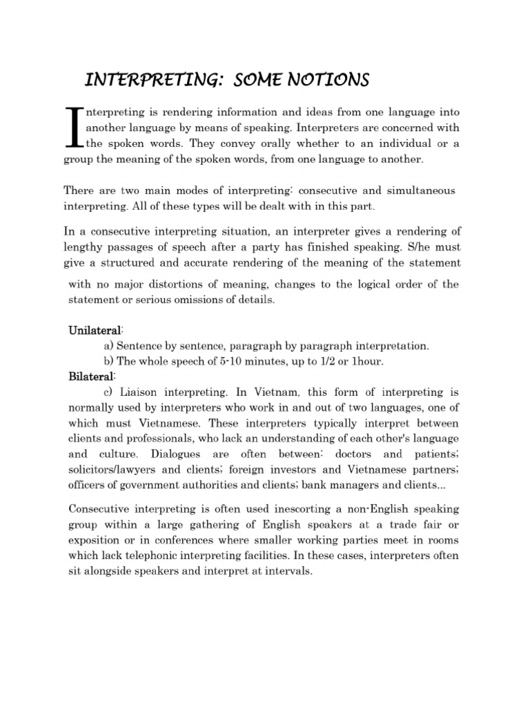 Interpretation 2 - Theory | PDF