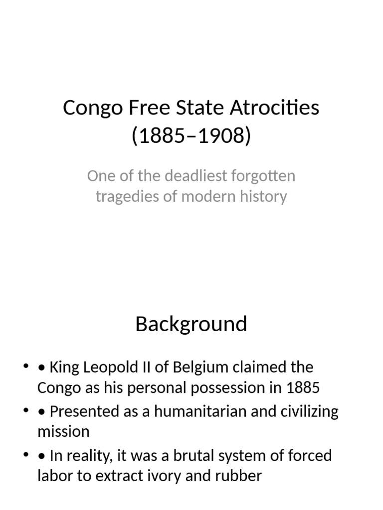 Congo Free State Atrocities | PDF