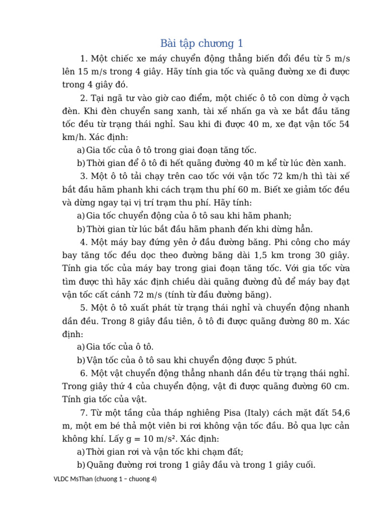 Bài tập ch1-ch4 | PDF
