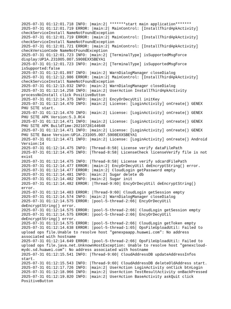 Phusite 000000000000000 2025 07 31 Log | PDF | Embedded Linux Distributions | Mobile Linux