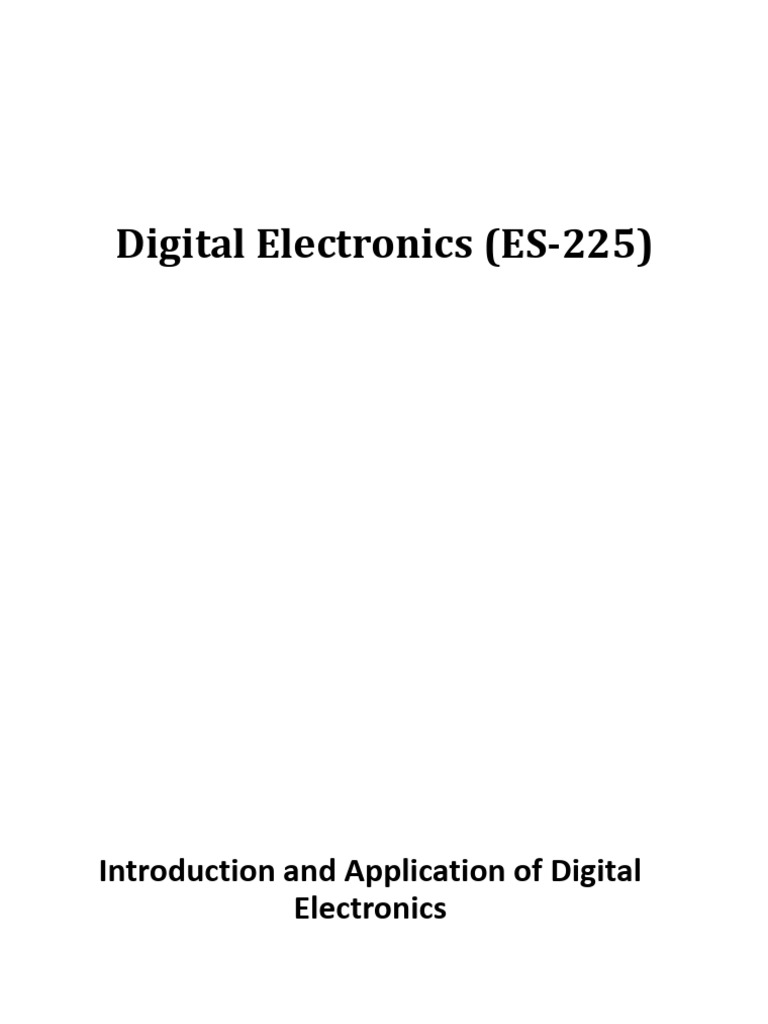 Introduction to Digital Electronics | PDF | Microprocessor | Random ...