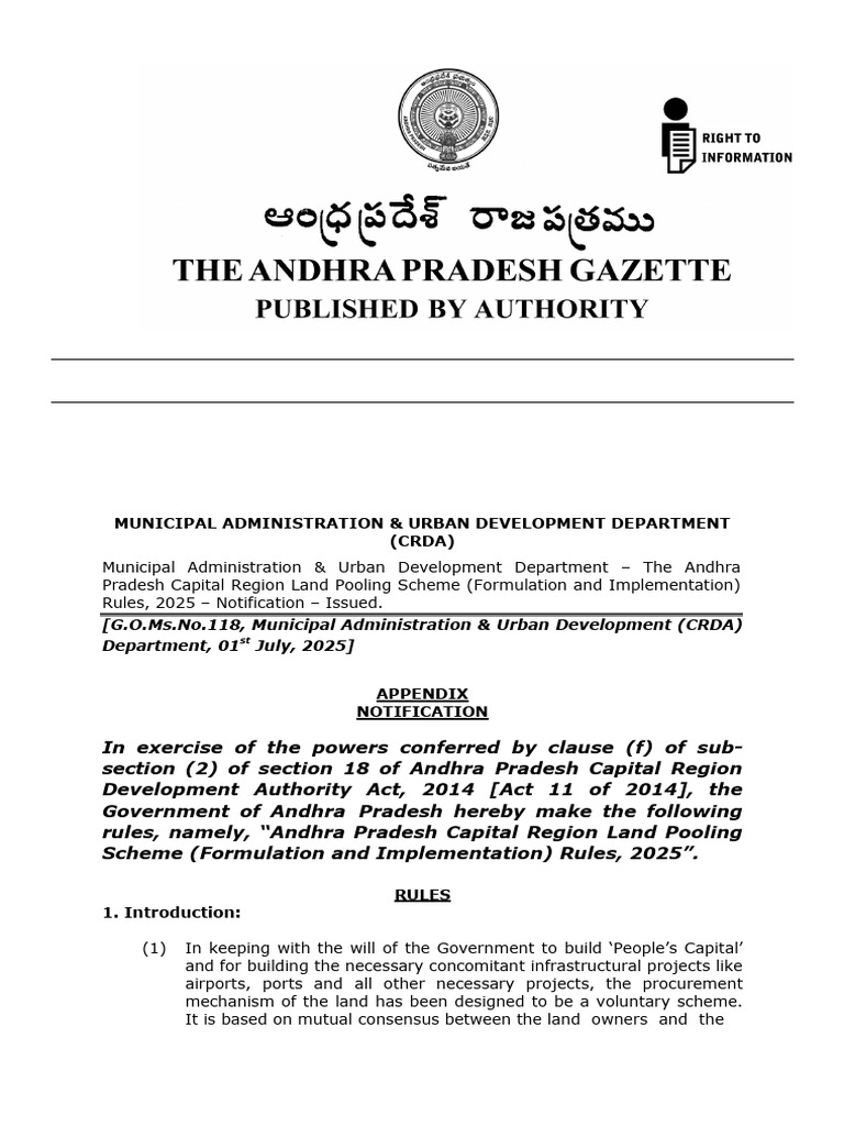 Land Pooling Guidelines Go | PDF | Authentication