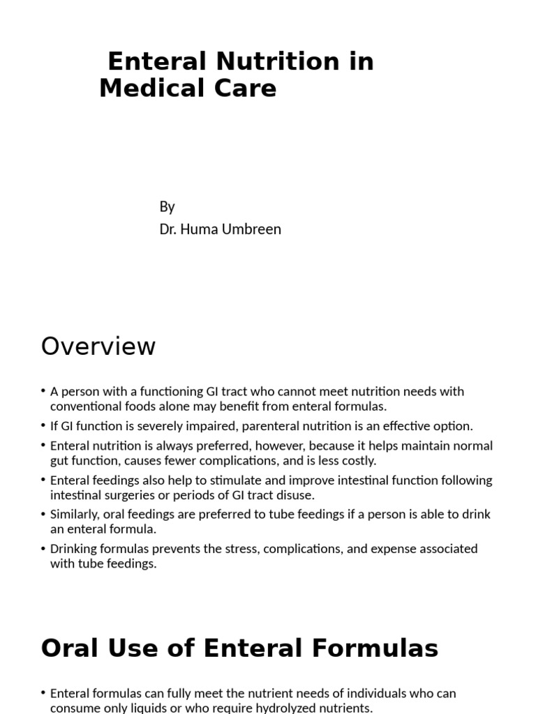 Enteral Nutrition: Methods and Benefits | PDF | Medical Specialties ...