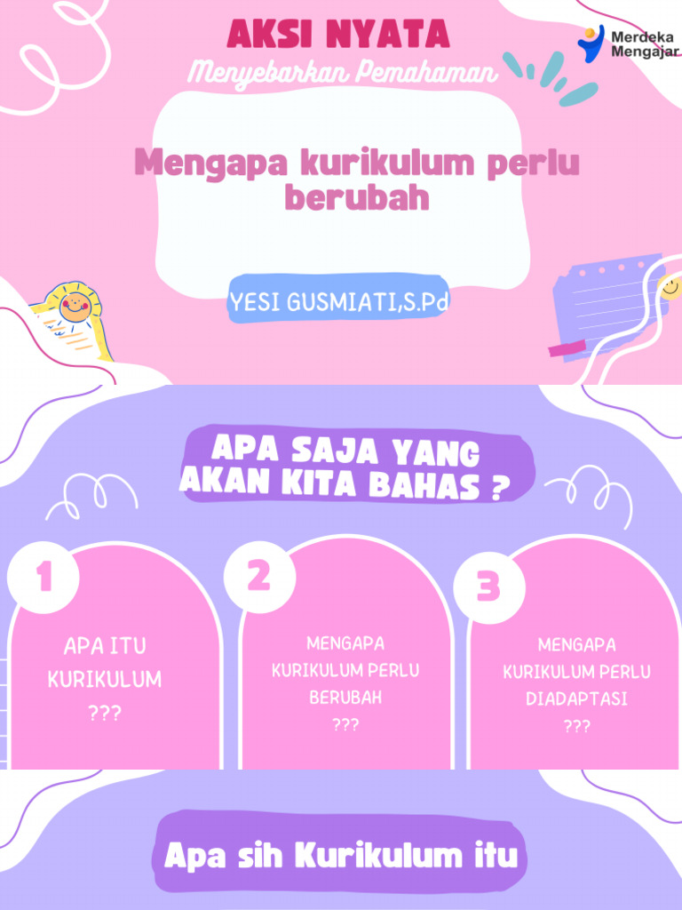 Aksi Nyata Mengapa Kurikulum Perlu Berubah 2 | PDF