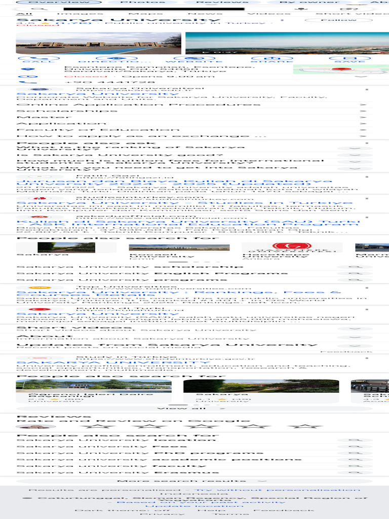 Sakarya University - Google Search | PDF