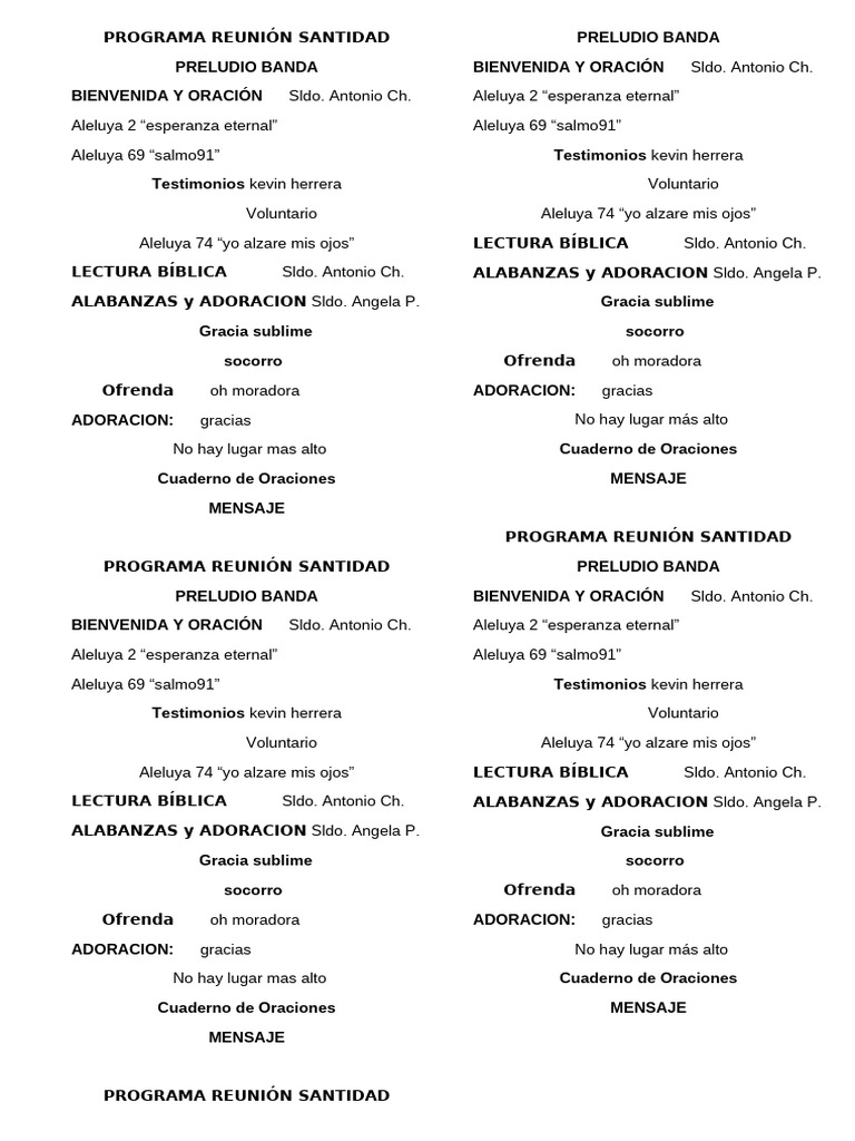 PROGRAMA Yo Sollito CSM | PDF | Musica Religiosa | Antologías