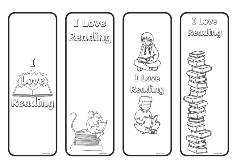 I Love Reading Bookmark Design | PDF