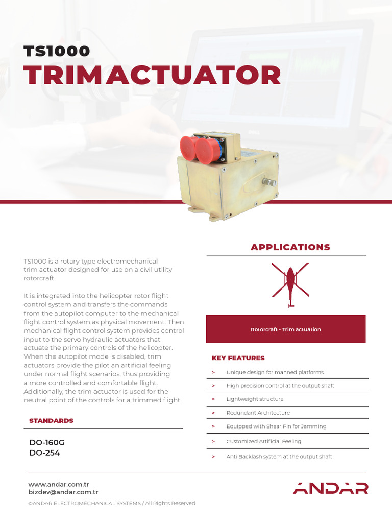 ANDAR TS1000 Trim Actuator | PDF | Aircraft Flight Control System ...