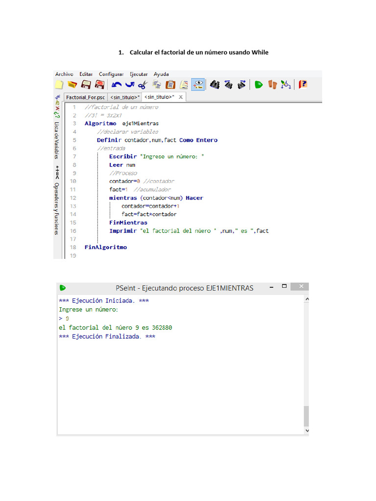 Ejercicio While | PDF