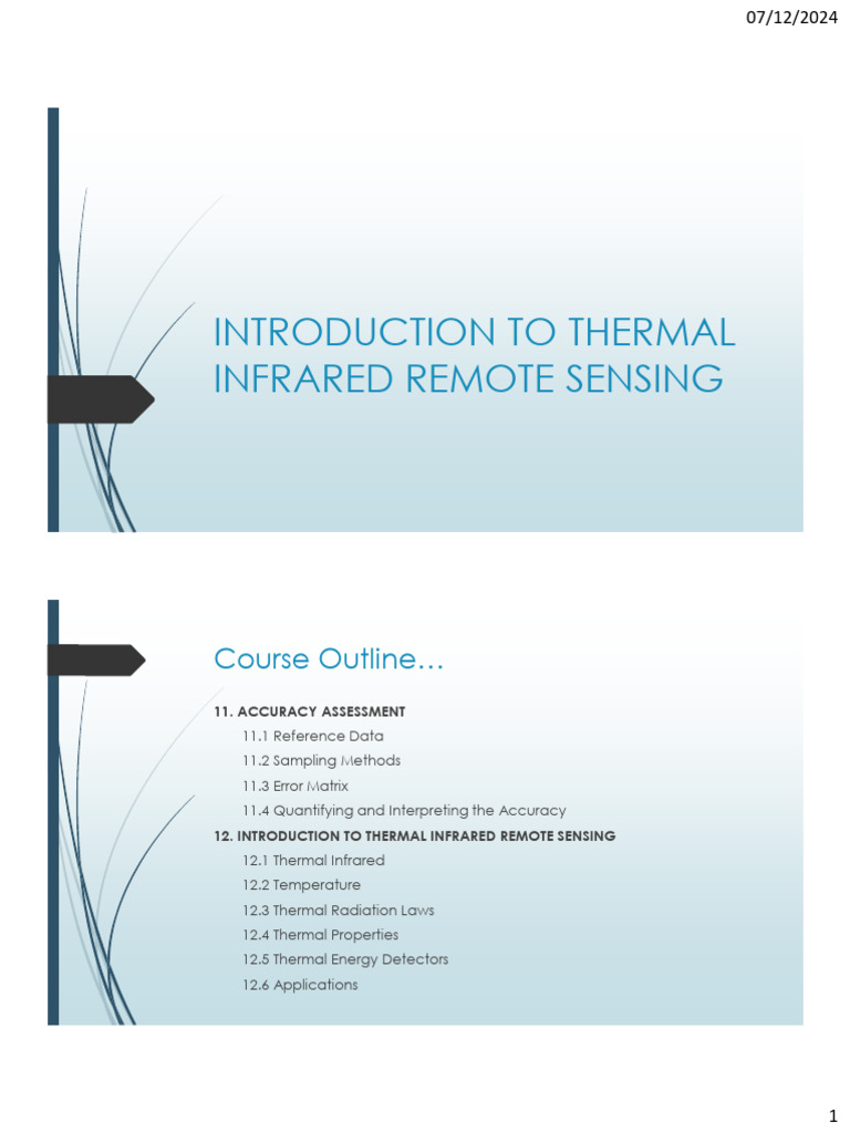 Thermal Infrared Remote Sensing Guide | PDF | Thermography | Infrared