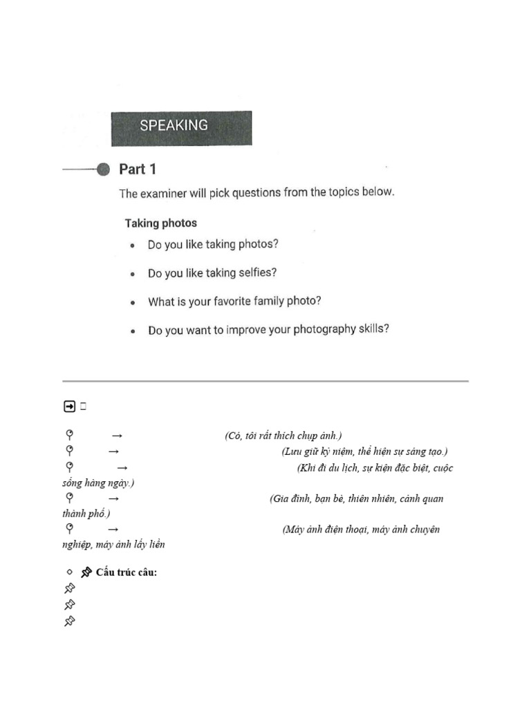 Test 4 Speaking Hand Out | PDF