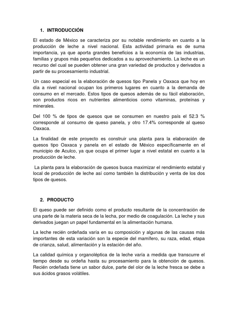 Proyecto Seminario Quesos | PDF | Leche | Queso