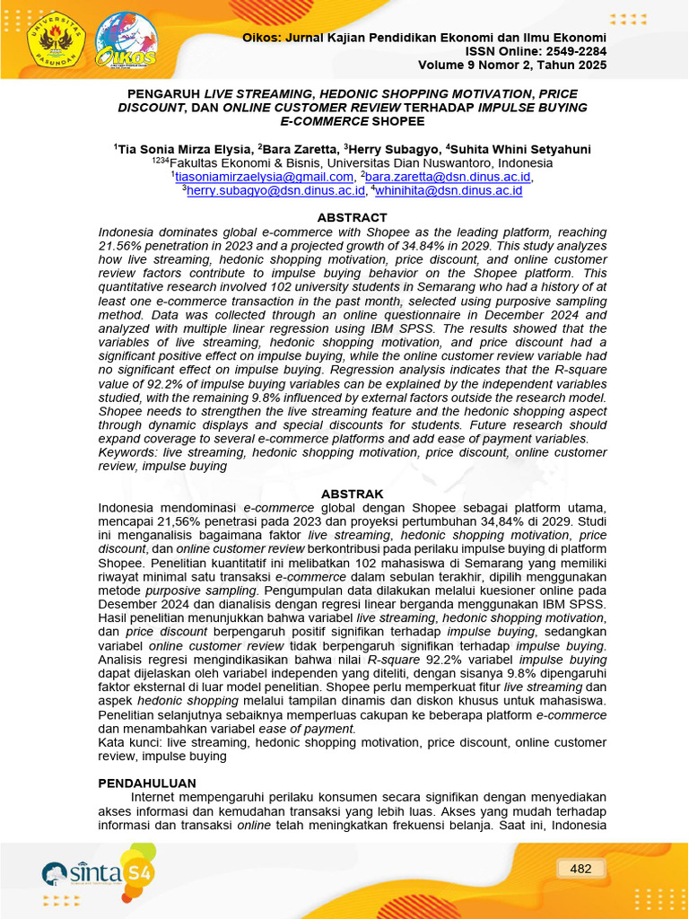 Tia+Sonia+Mirza+Elysia Udinus Oikos+23150+(2) | PDF